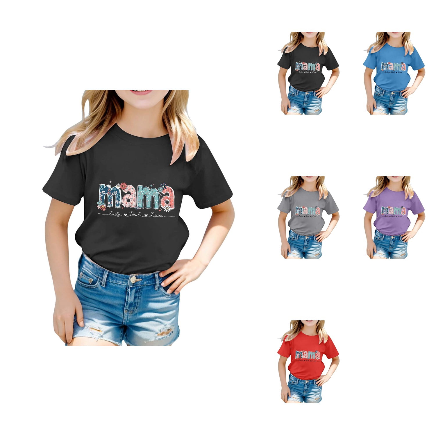 Children's Casual Short Sleeve T-Shirt with Cool 3D Graphic Neon Game ...