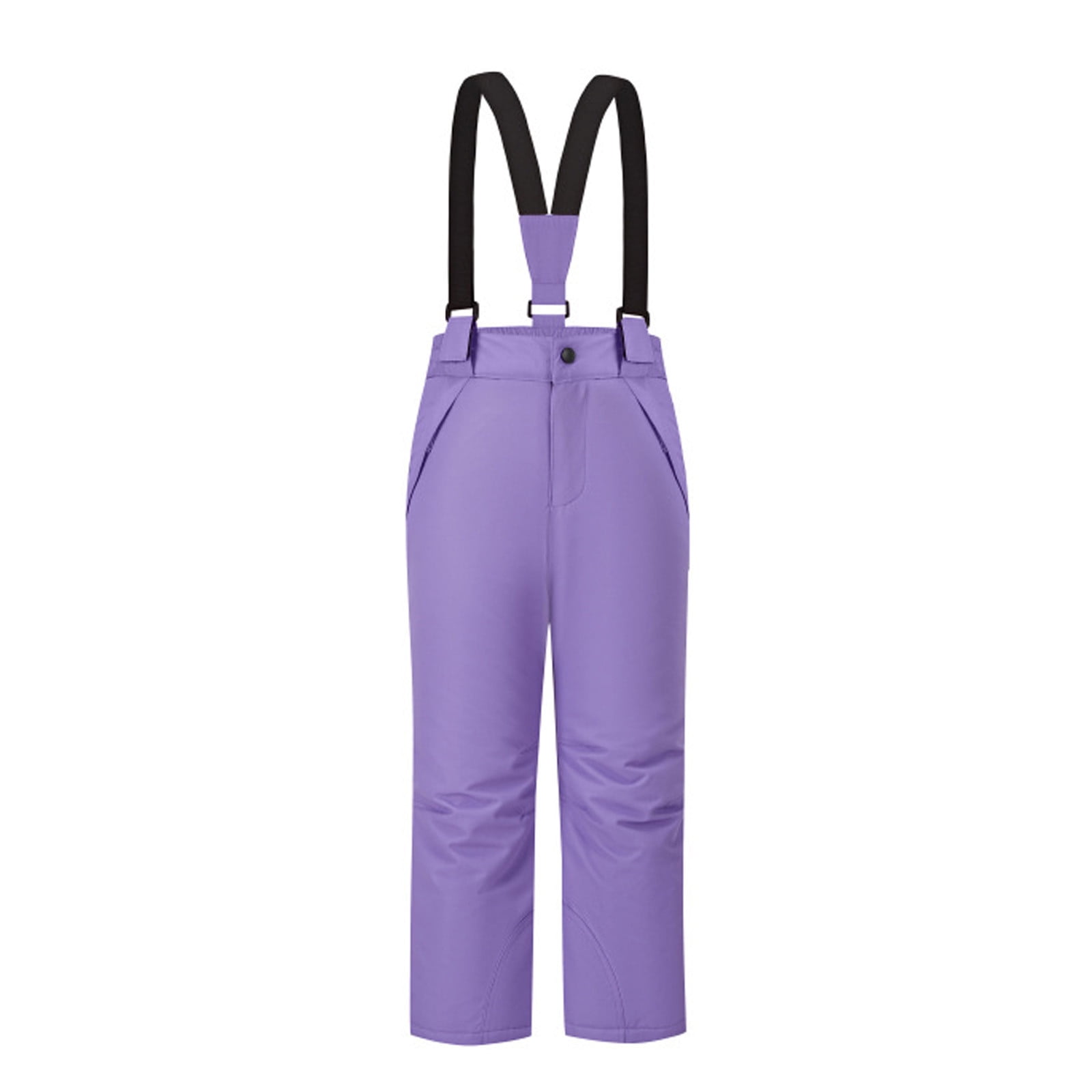 Children's Children's Solid Color Thick Waterproof and Warm Ski Pants ...