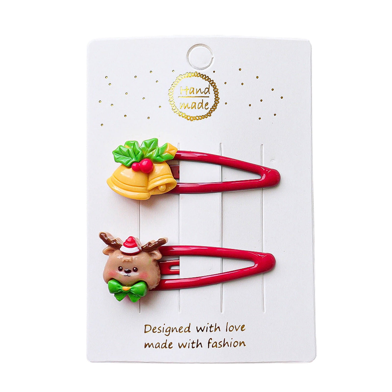 Children's Christmas Hair Clips Reindeer Barrettes Decoration for Girls ...