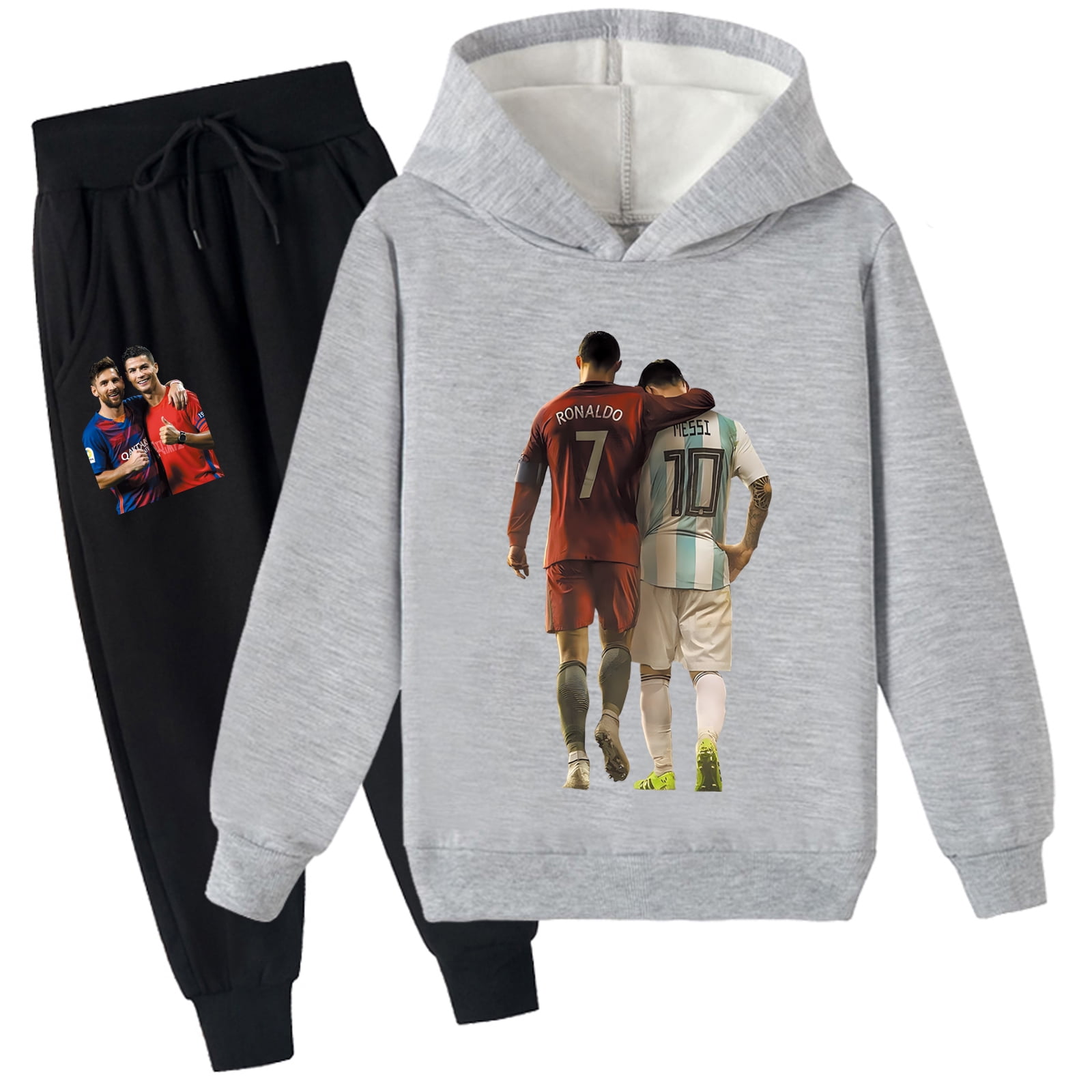 Children's Cristiano Ronaldo Winter Brushed Warm Hooded Pullover Cotton ...