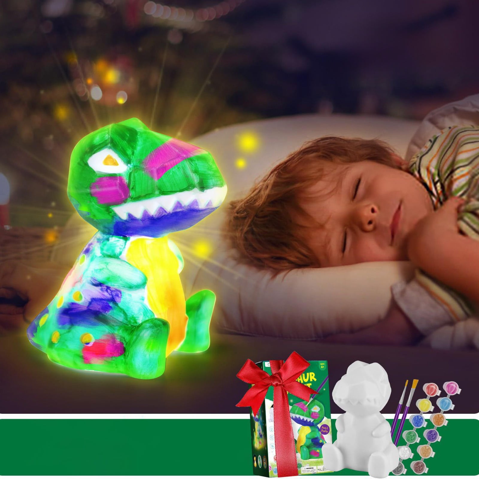 Children's DIY Painted Graffiti Creatives Modeling Animals Glowing Toy ...