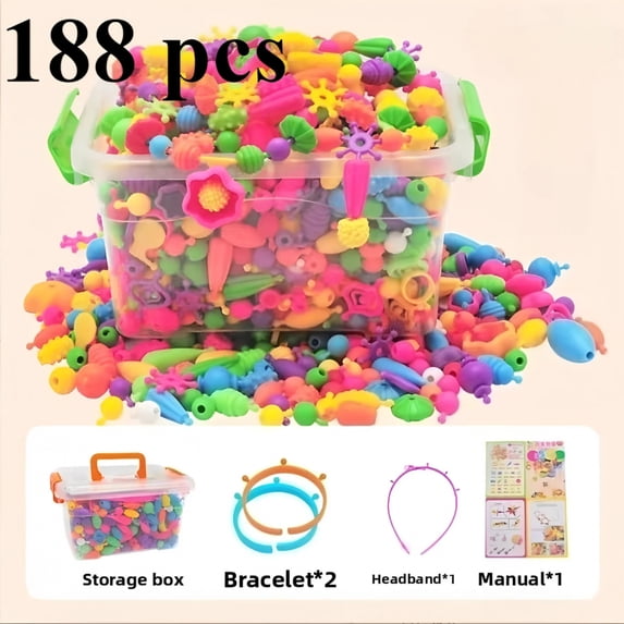 Children's DIY bead girl jewelry accessory making kit, creative ...