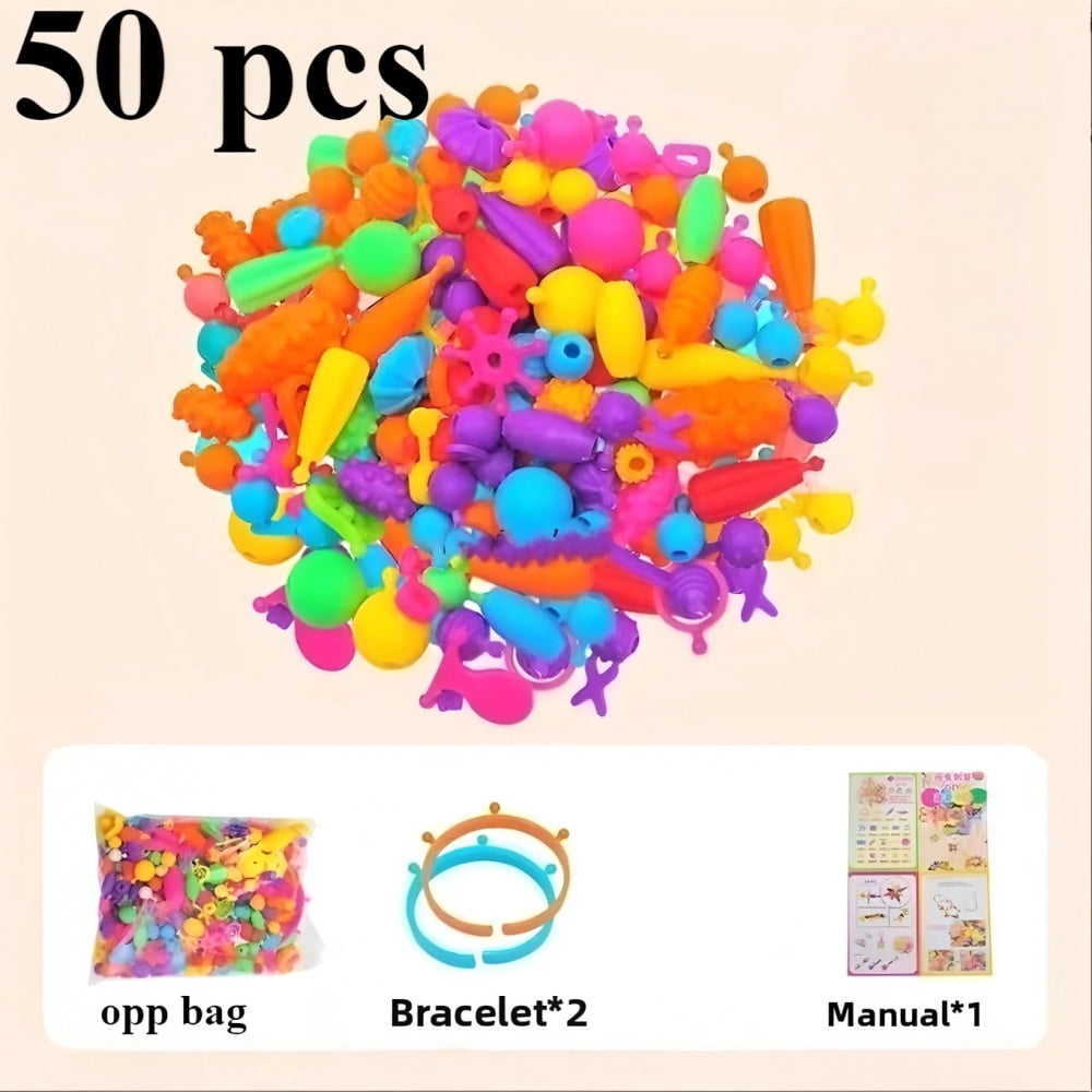 Children's DIY bead girl jewelry accessory making kit, creative ...