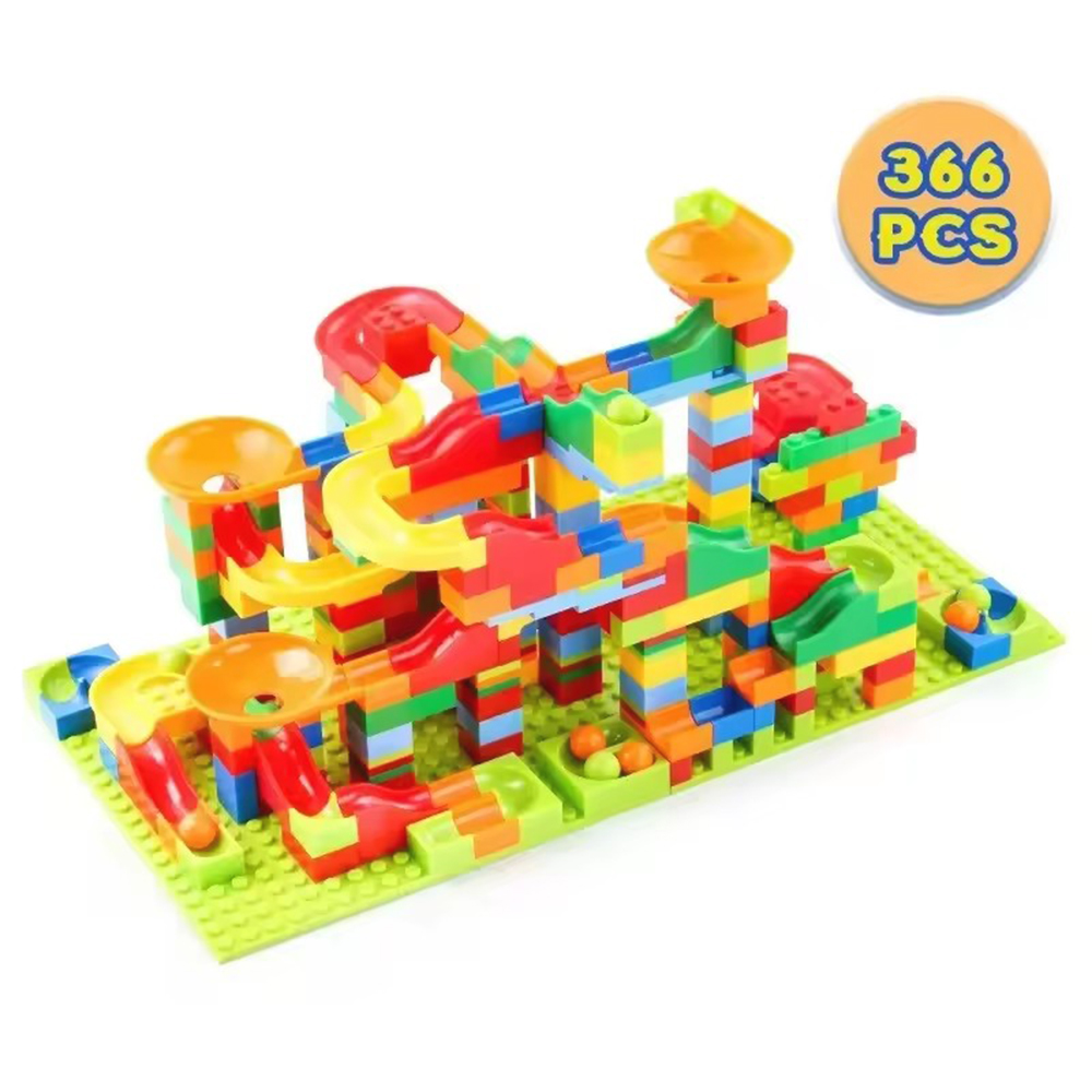 Children's DIY versatile slide block ball track small particle assembly ...