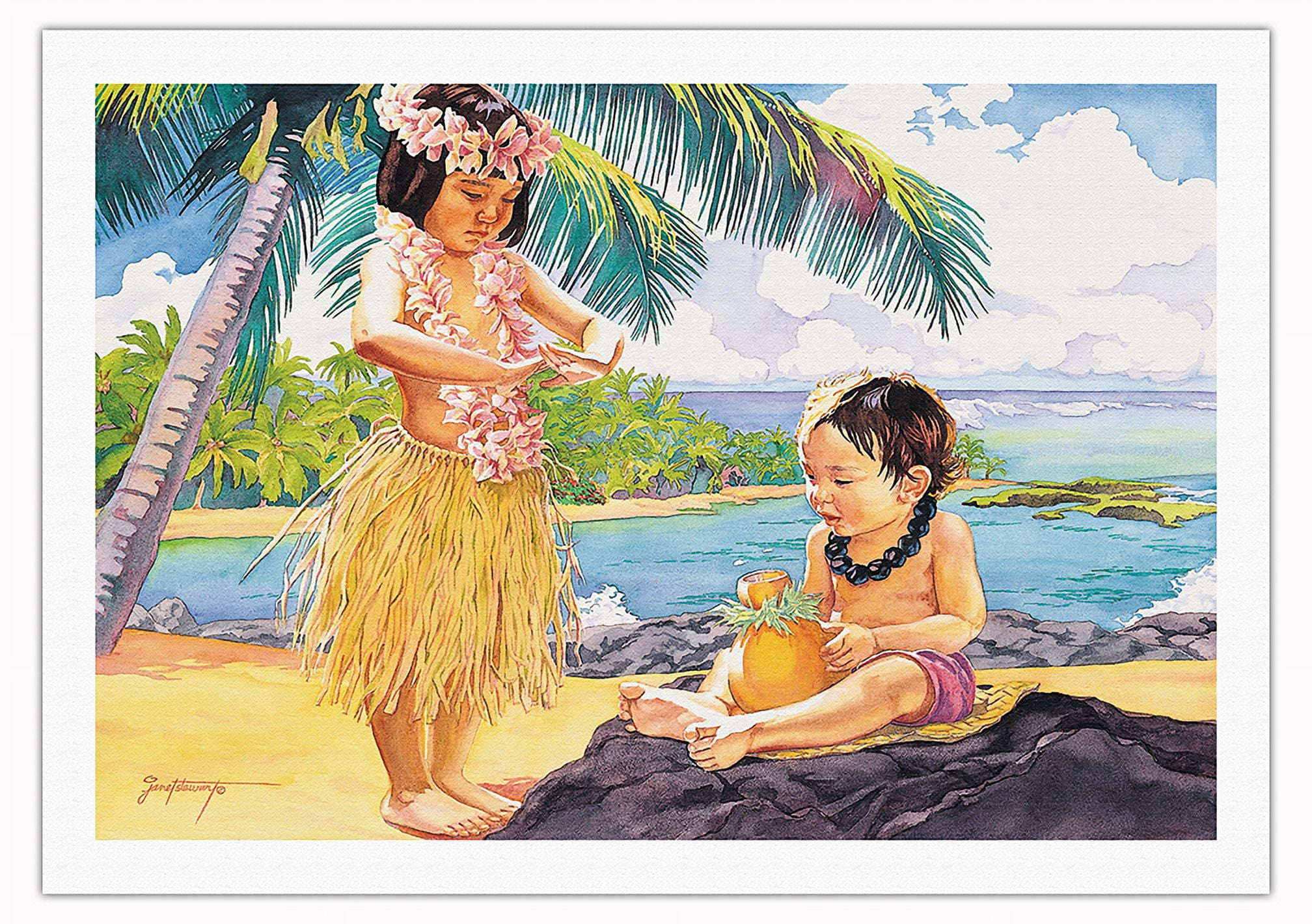 Childrenʻs Dance (Ka Hula Keiki) - Hawaiian Hula - From an Original ...