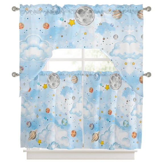 Children's Day Kitchen Curtains Swag Valance and Tier Curtains Set 36 ...