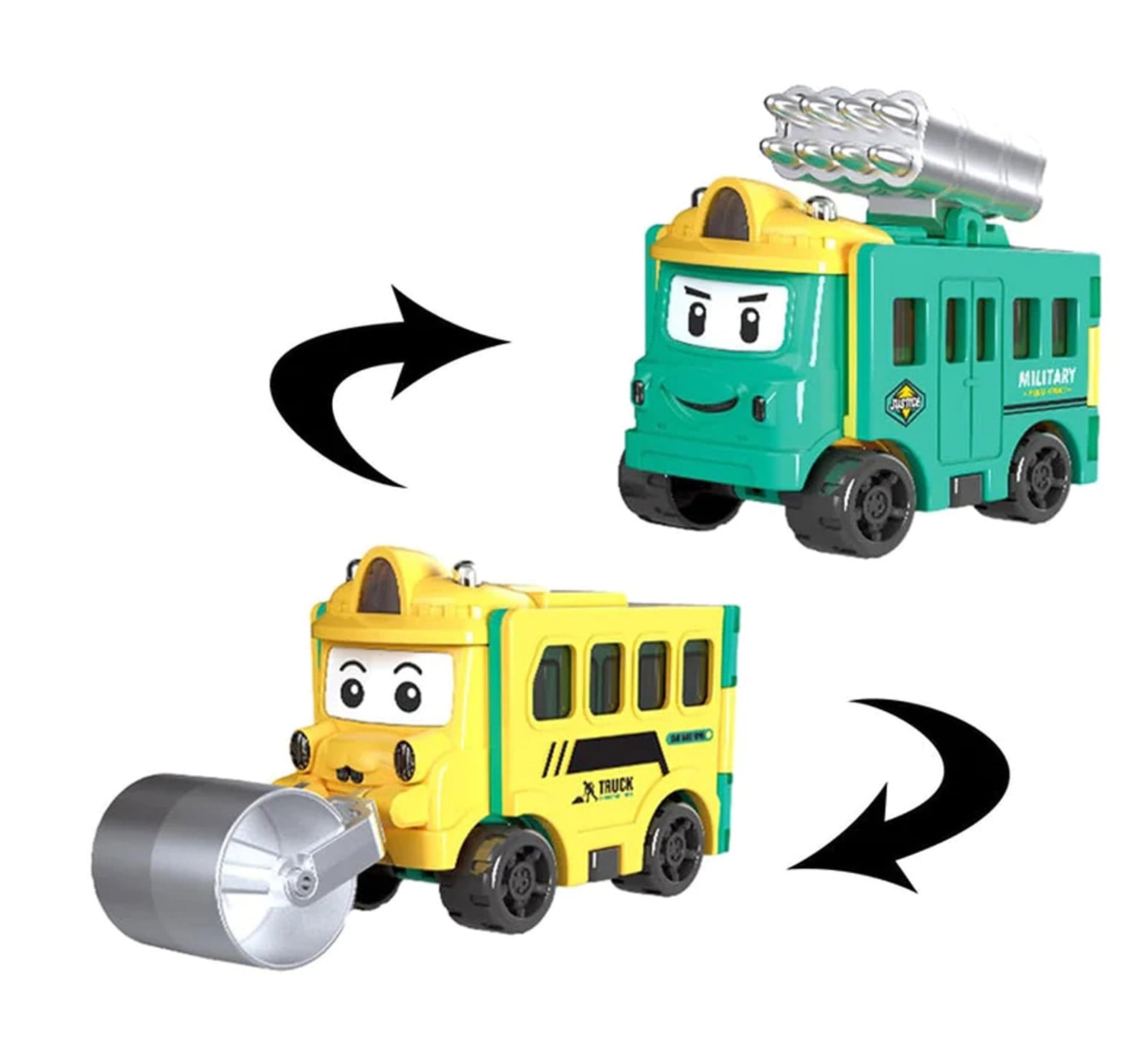 Children's Deformation Reversing Car Double-sided Flip Engineering Car ...