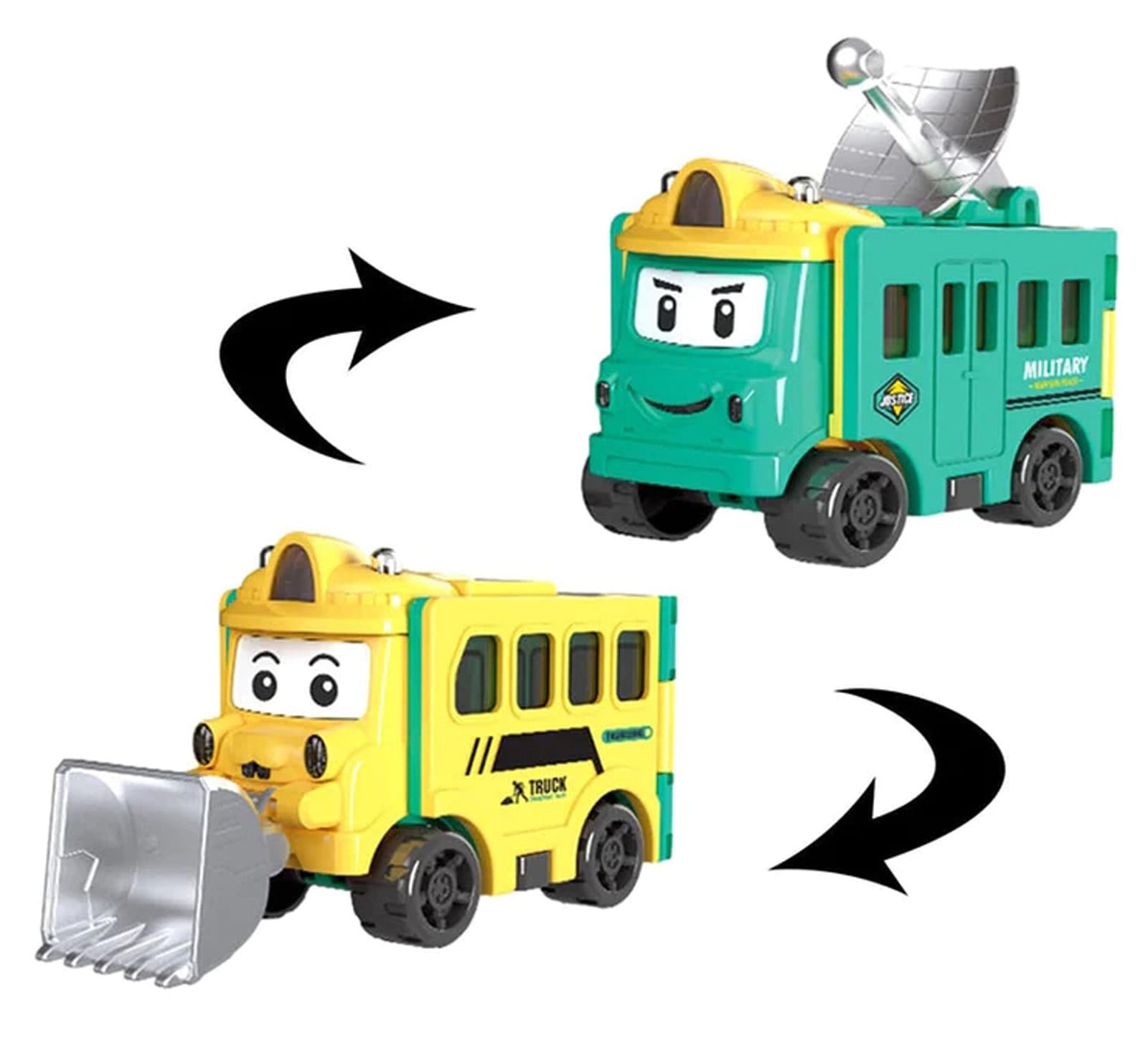 Children's Deformation Reversing Car Double-sided Flip Engineering Car ...