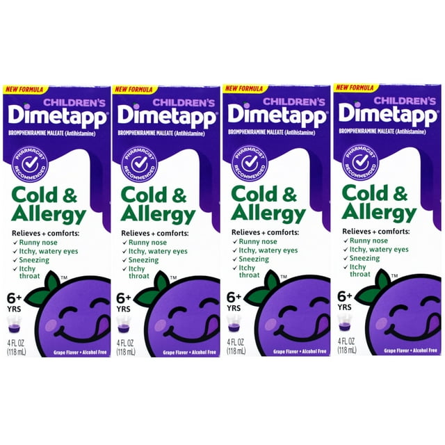 Dimetapp Children's Decongestant & Allergy Relief, Multi-Symptom, Runny ...