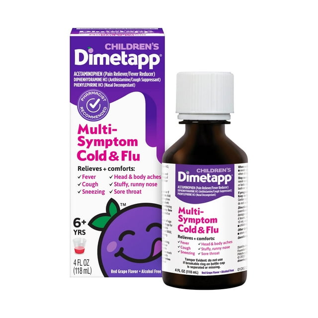 Children's Dimetapp, Cold and Flu Multi-Symptom Relief Liquid ...