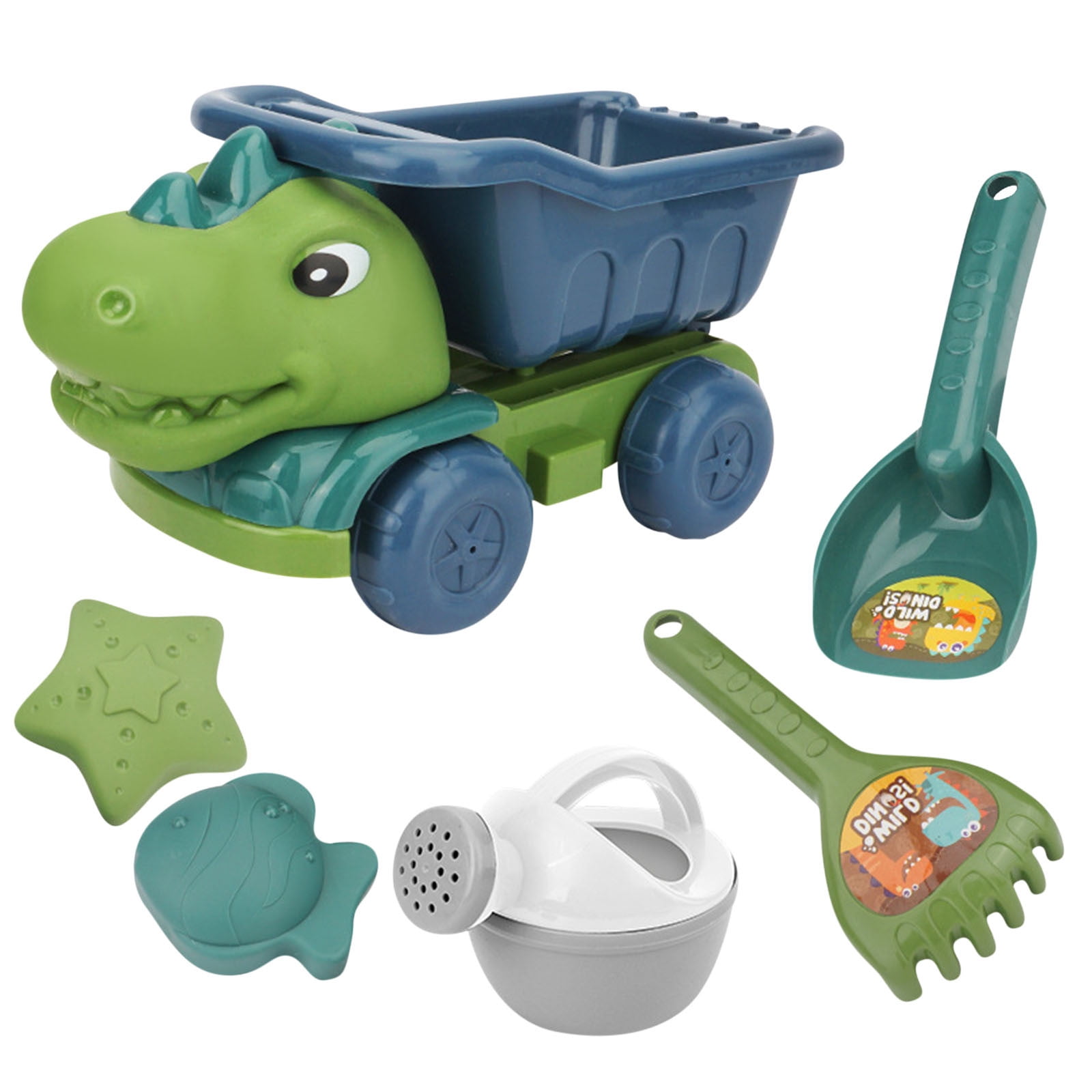 Children's Dinosaur Beach Toy Set with Shovel, Sand Digging Tools ...