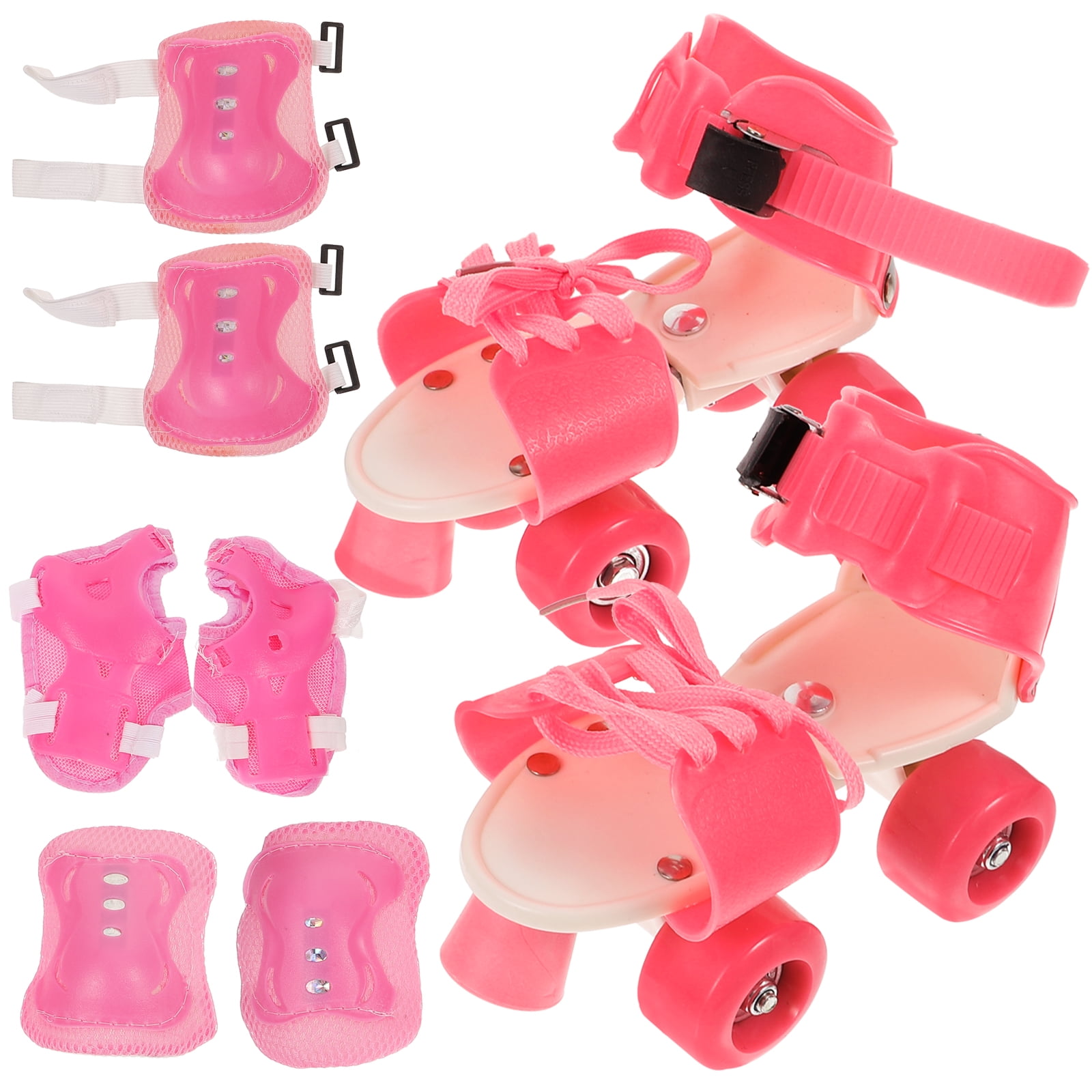 Children's Double Row Quad Roller Skates Set Beginner Rollerskate ...