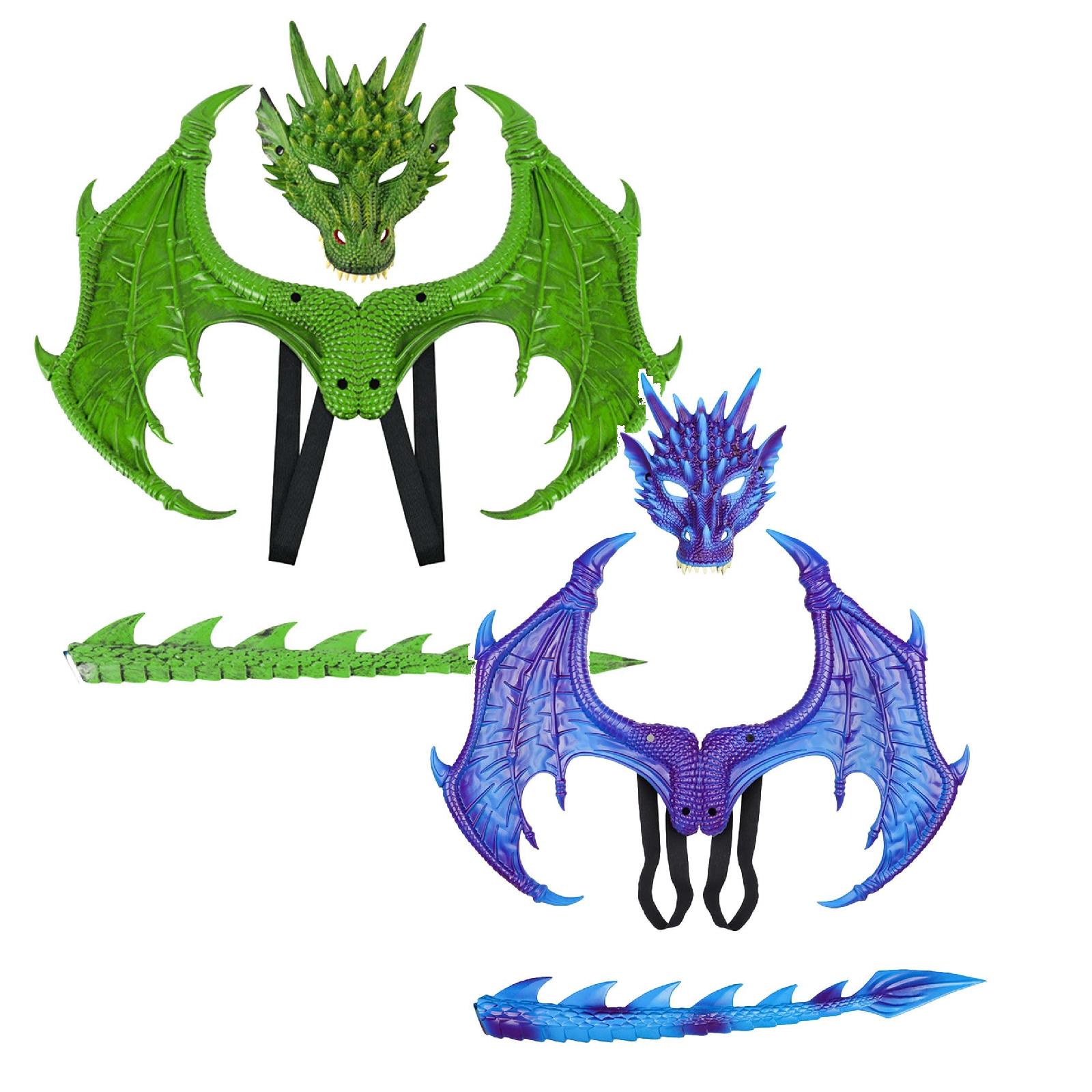 Children's Dragon Wing Dinosaur Tail Set Kids Dragon Decorative ...