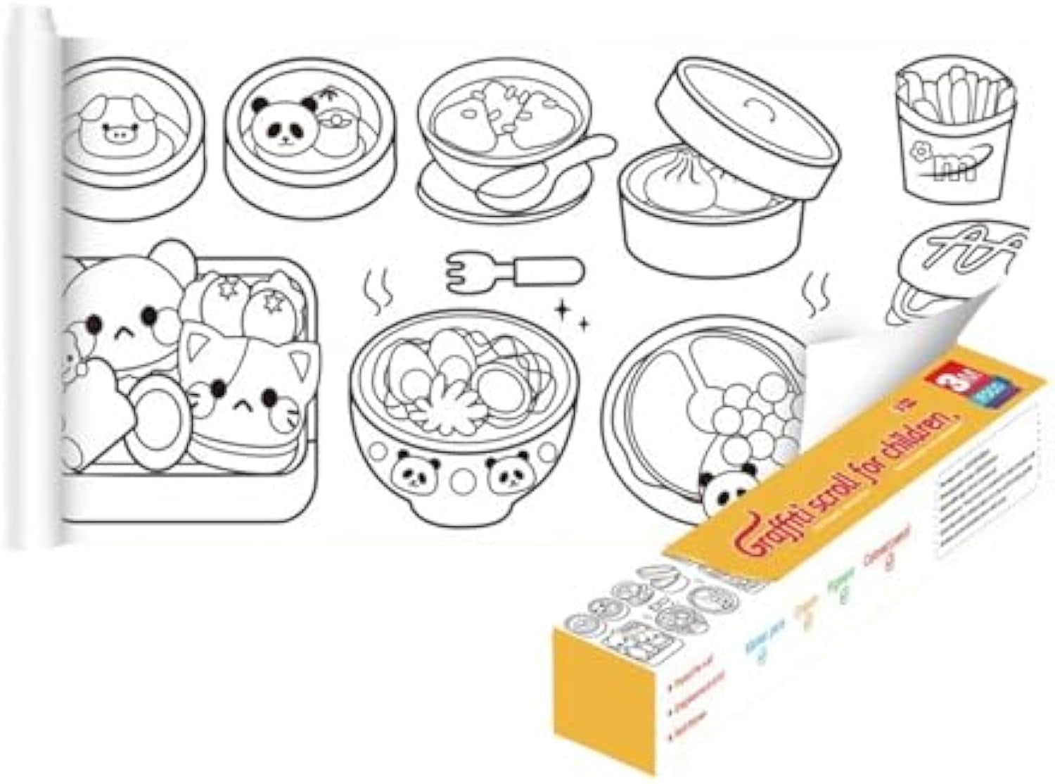 Children's Drawing Roll 11.8x118 Inch, 2025 New Pasteable Large ...