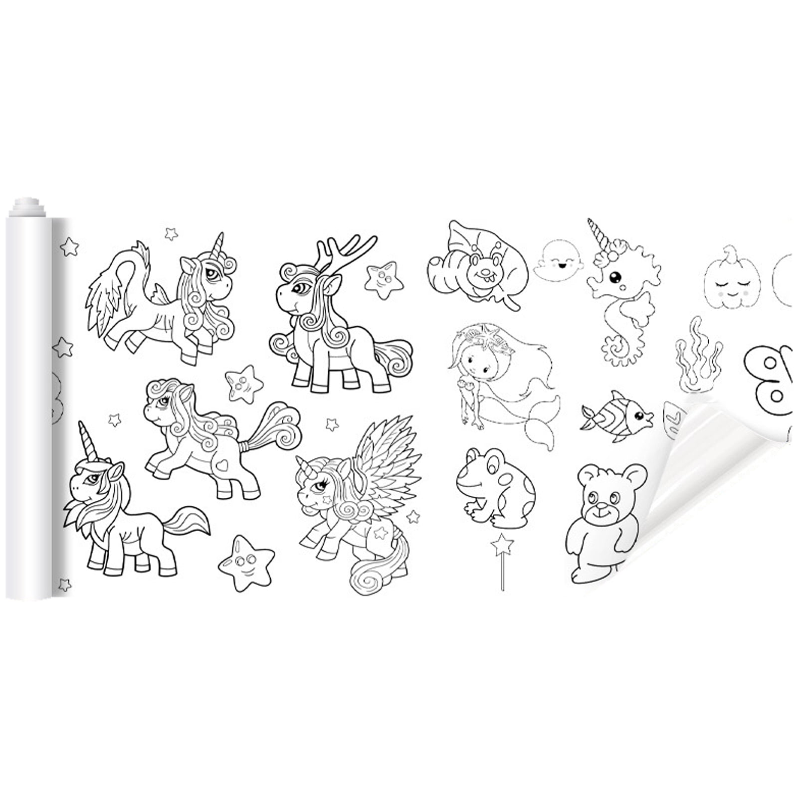 Children's Drawing Roll-Coloring Paper Roll DIY Painting Drawing Color ...