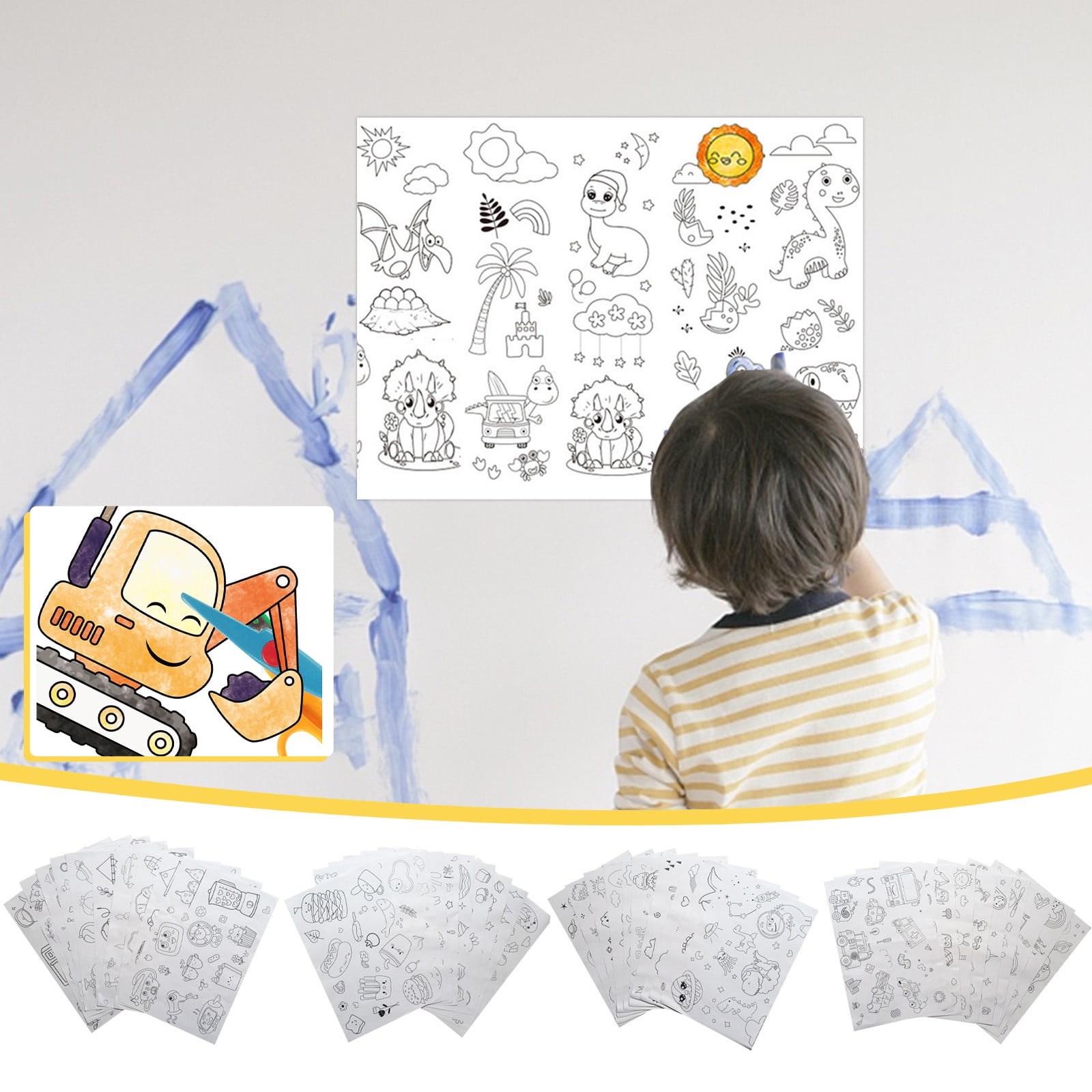 Children's Drawing Roll, Coloring Paper Roll For Kids, Drawing Paper ...