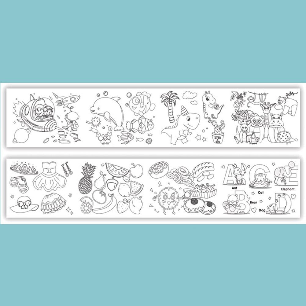 Children's Drawing Roll - Coloring Paper with Easy Tear Design for ...