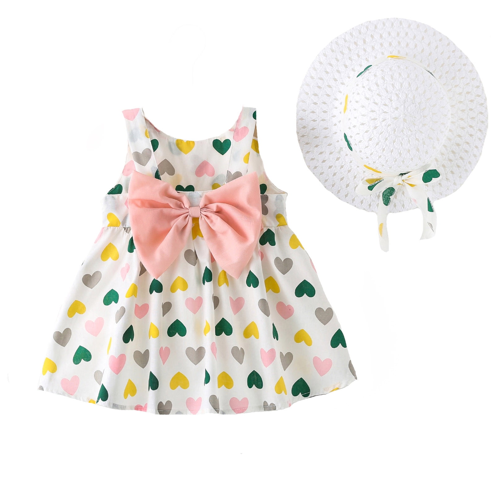 Girls Dresses for Toddler Kids 2Pcs Baby Summer Floral Print Ruched ...