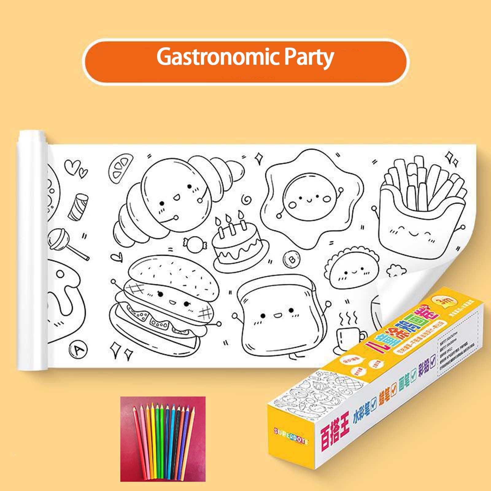 Children's Early Education Educational Doodle Scroll Repeatedly Paste ...