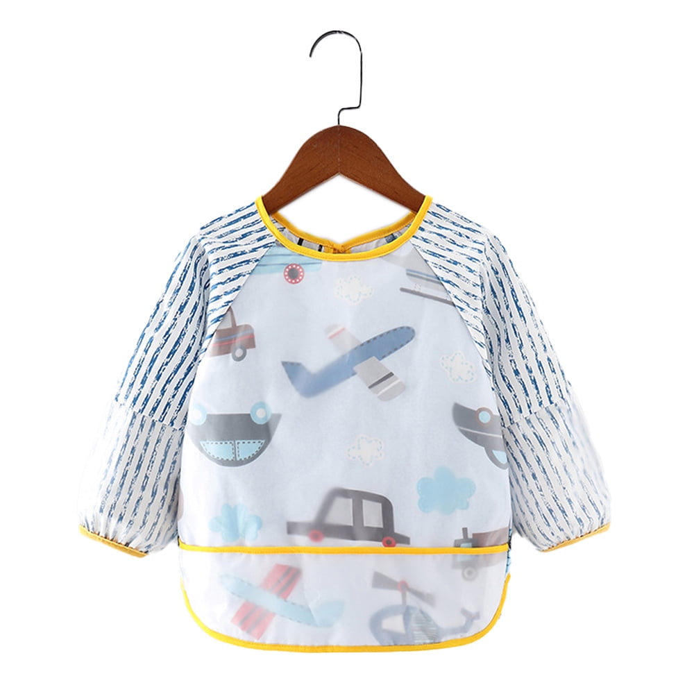 Children's Eating Coveralls, Baby Waterproof Long Sleeve Reverse ...