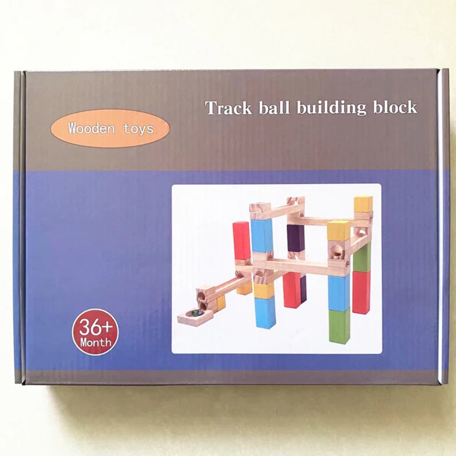 Children's Educational Parent-child Ball Track Slide Blocks Stacking ...