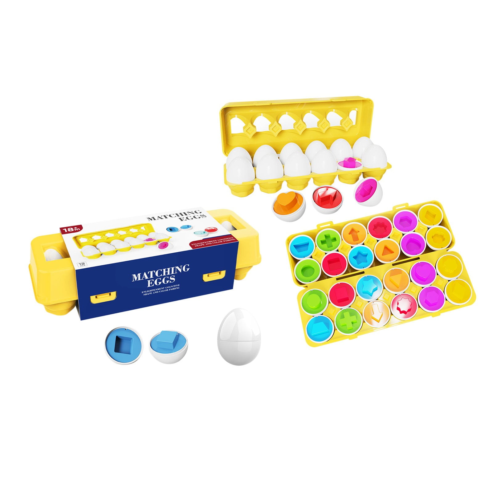 Children's Educational Shape Matching Egg Toys | Multifunctional Toys ...