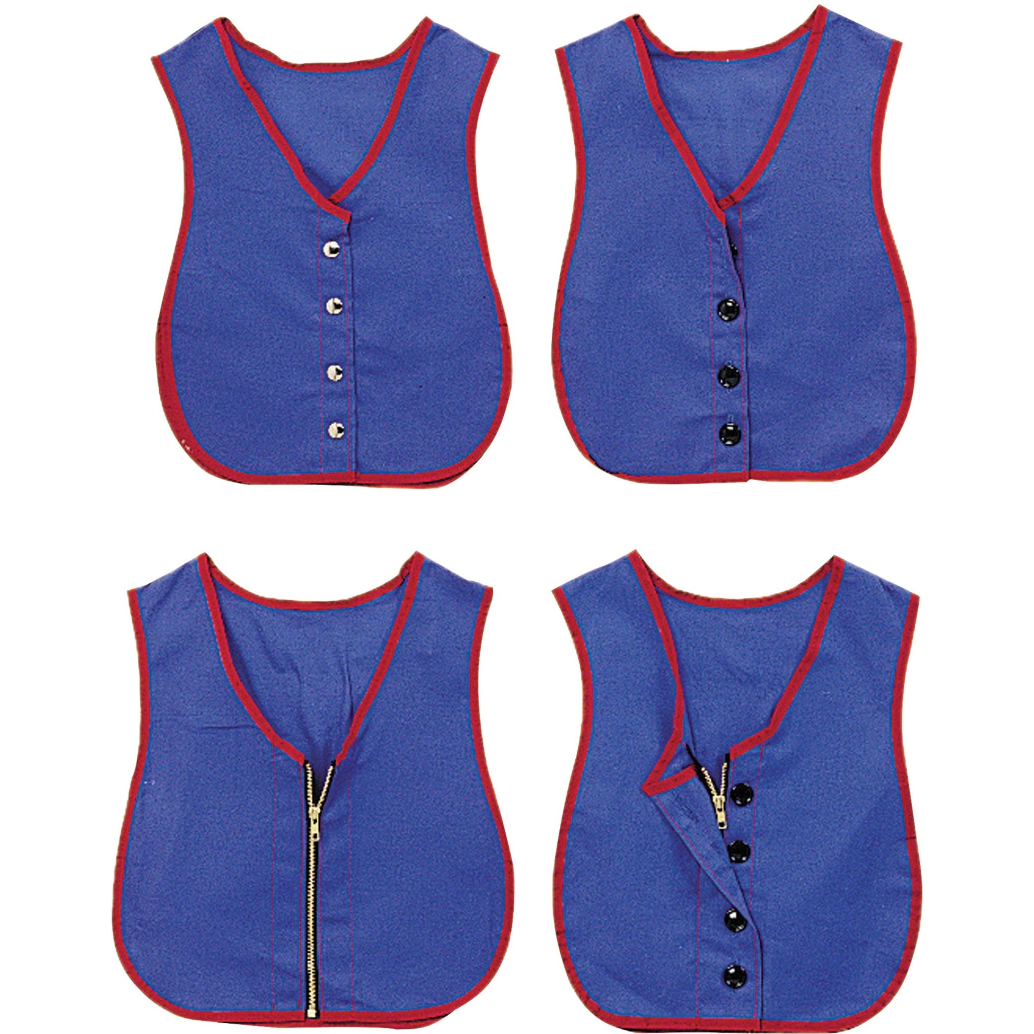 Children's Factory Manual Dexterity Learning Vests, Blue (Set of 4 ...
