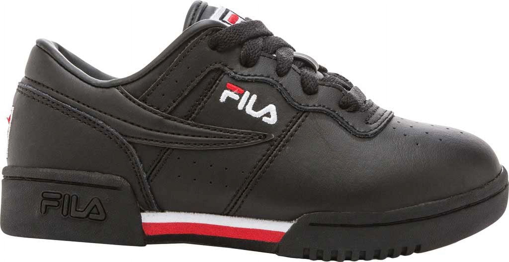 Children's Fila Original Fitness Sneaker Black/White/Red 3 M - Walmart.com