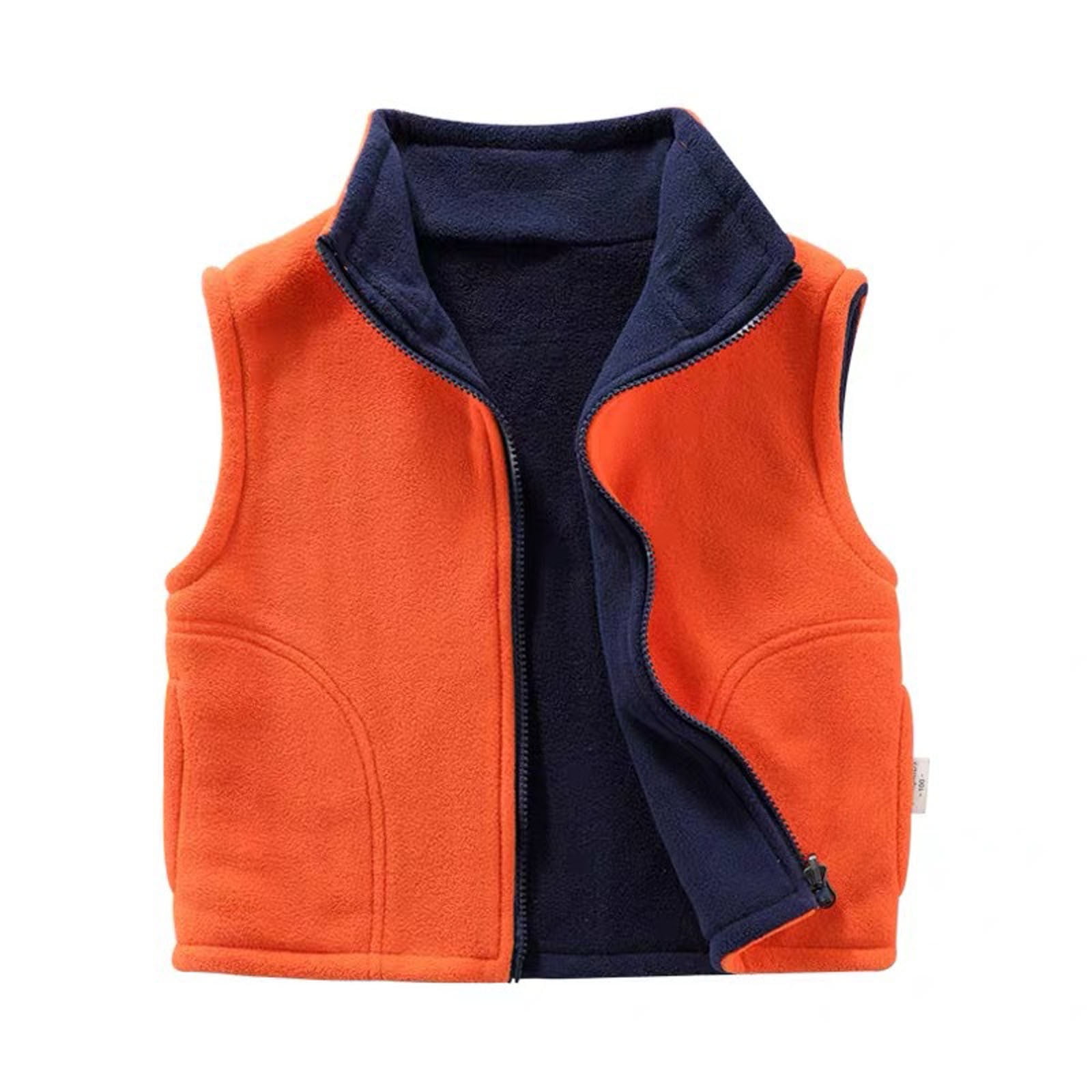 Children's Fleece Vests Winter Thickened Warm Soft Sleeveless Tops ...