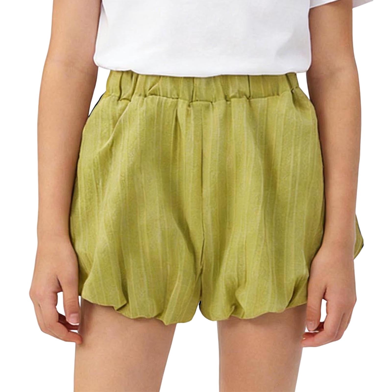 Children's Girl Summer Solid And Flower Buds Shorts For Kids Flower ...