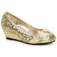 Children's Gold Glitter Princess Shoe with Heart Decor - Walmart.com