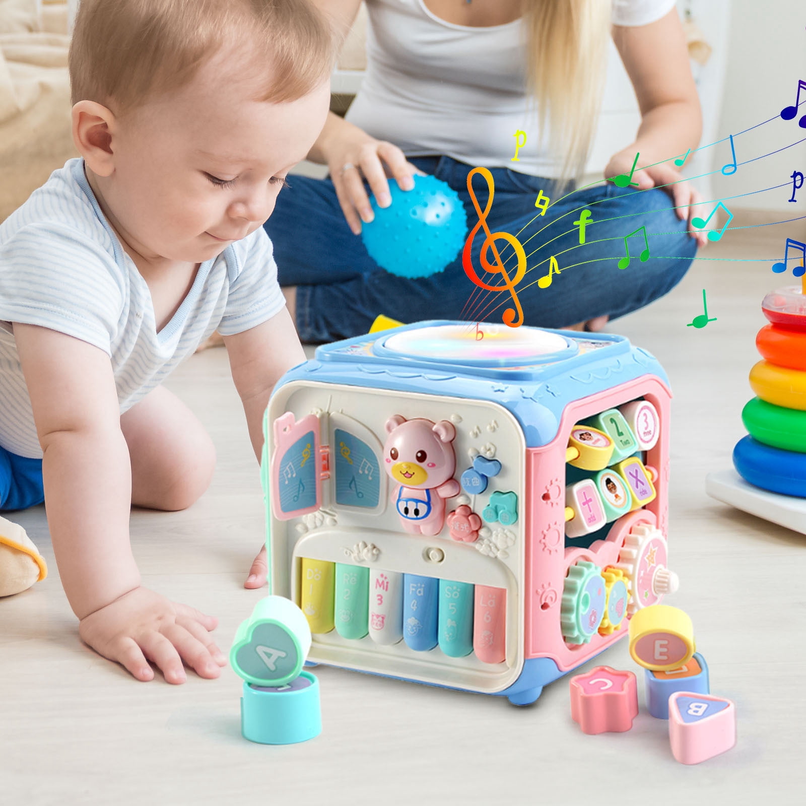 Children's Hand Clap Drum Six Drums Baby Toys Puzzle Box Multi-side ...
