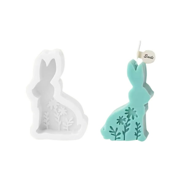Children's Hands On Toy Flat Flower Standing Rabbit Silicone ...