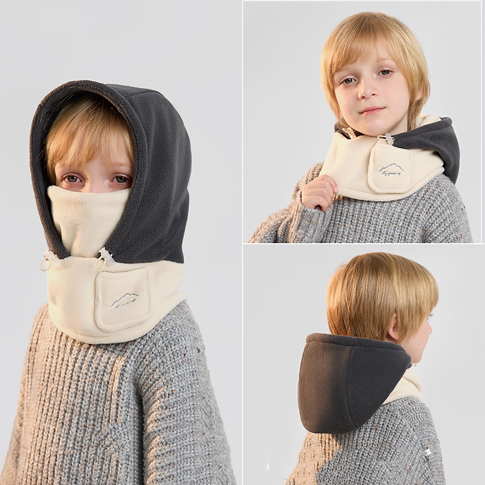 Children's Hats Face Masks Neck Scarves Hats Winter Warm And Cold-proof ...