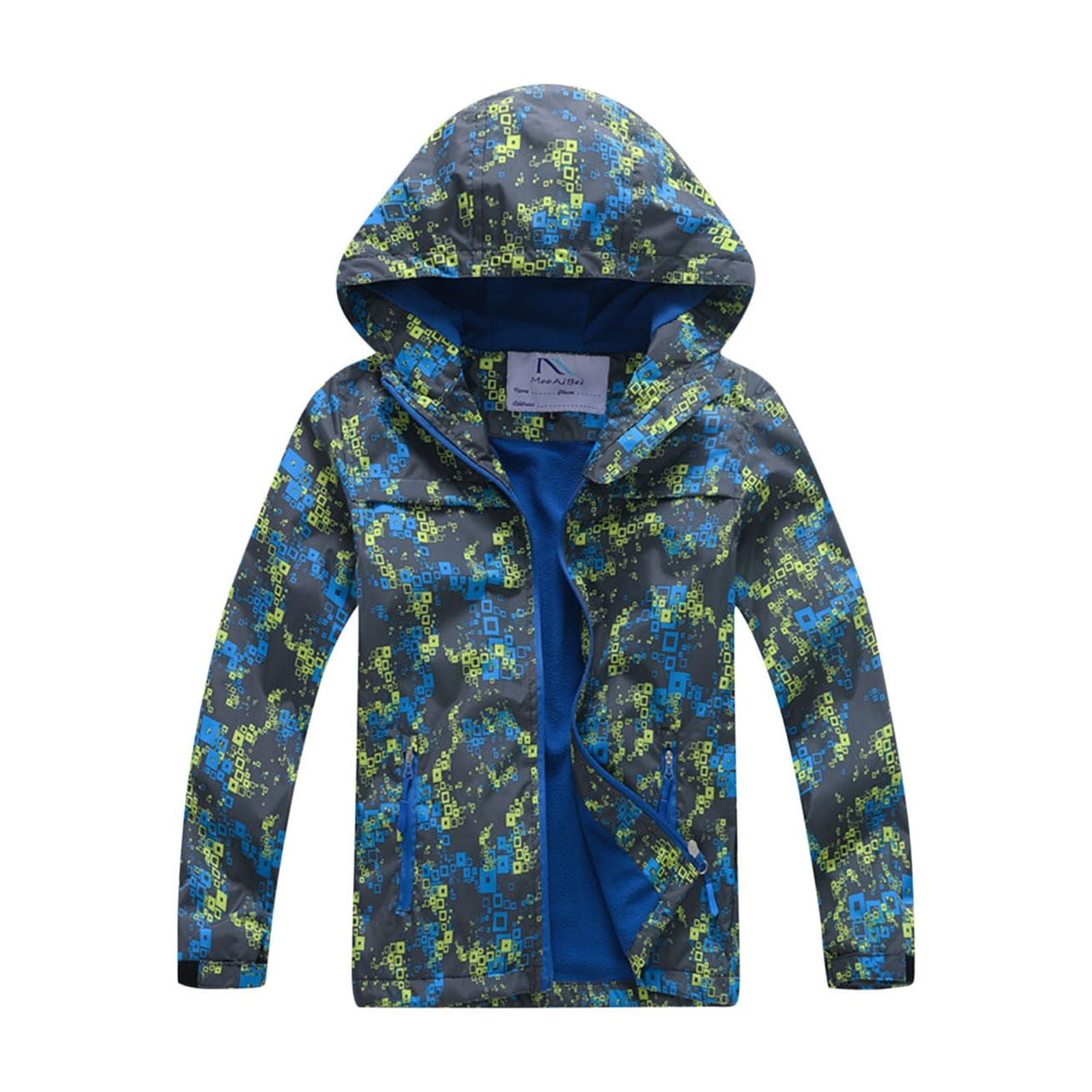 Children's Hooded Jackets Boys and Girls Fall Winter Fashion Solid ...