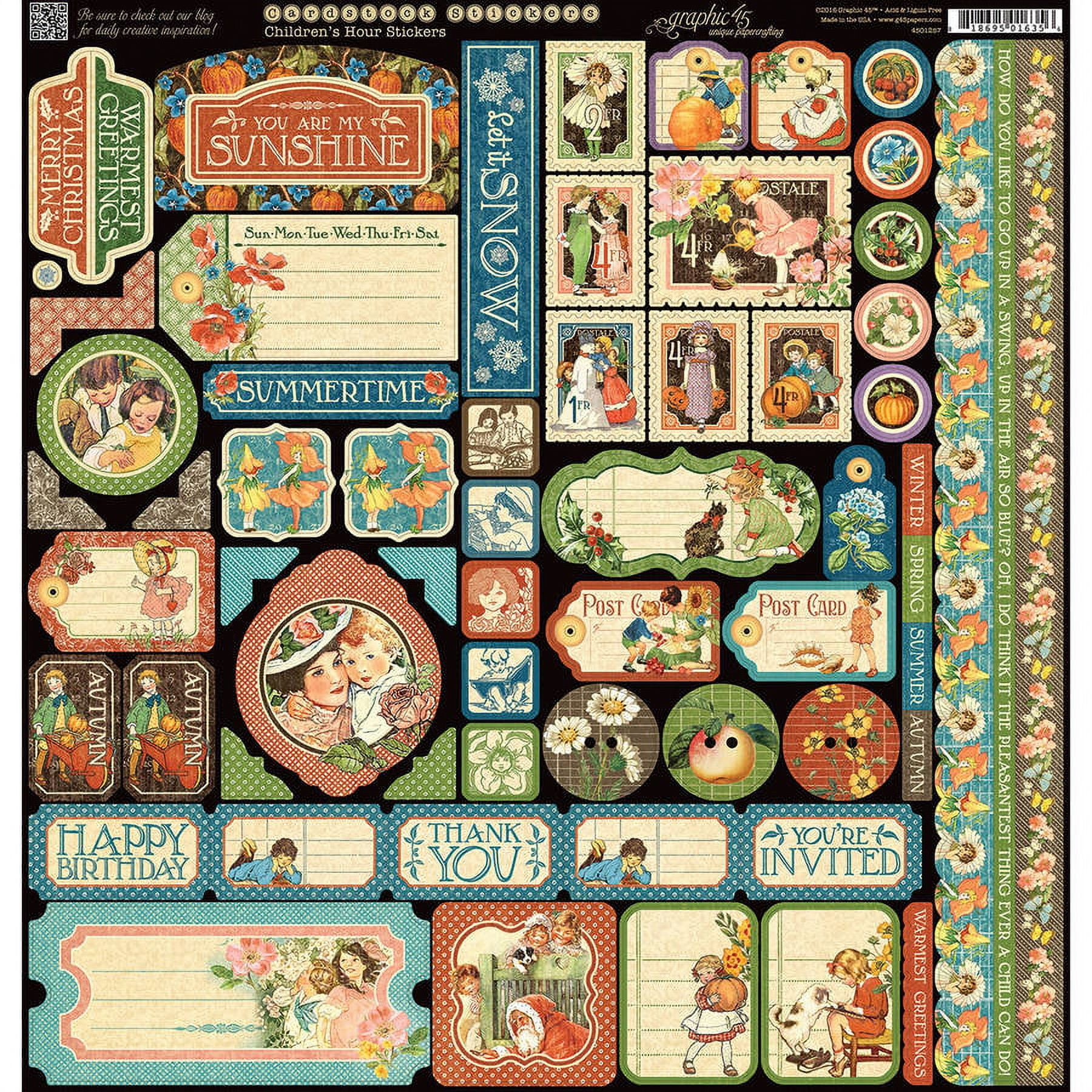 Children's Hour Cardstock Stickers 12"X12"-Decorative - Walmart.com