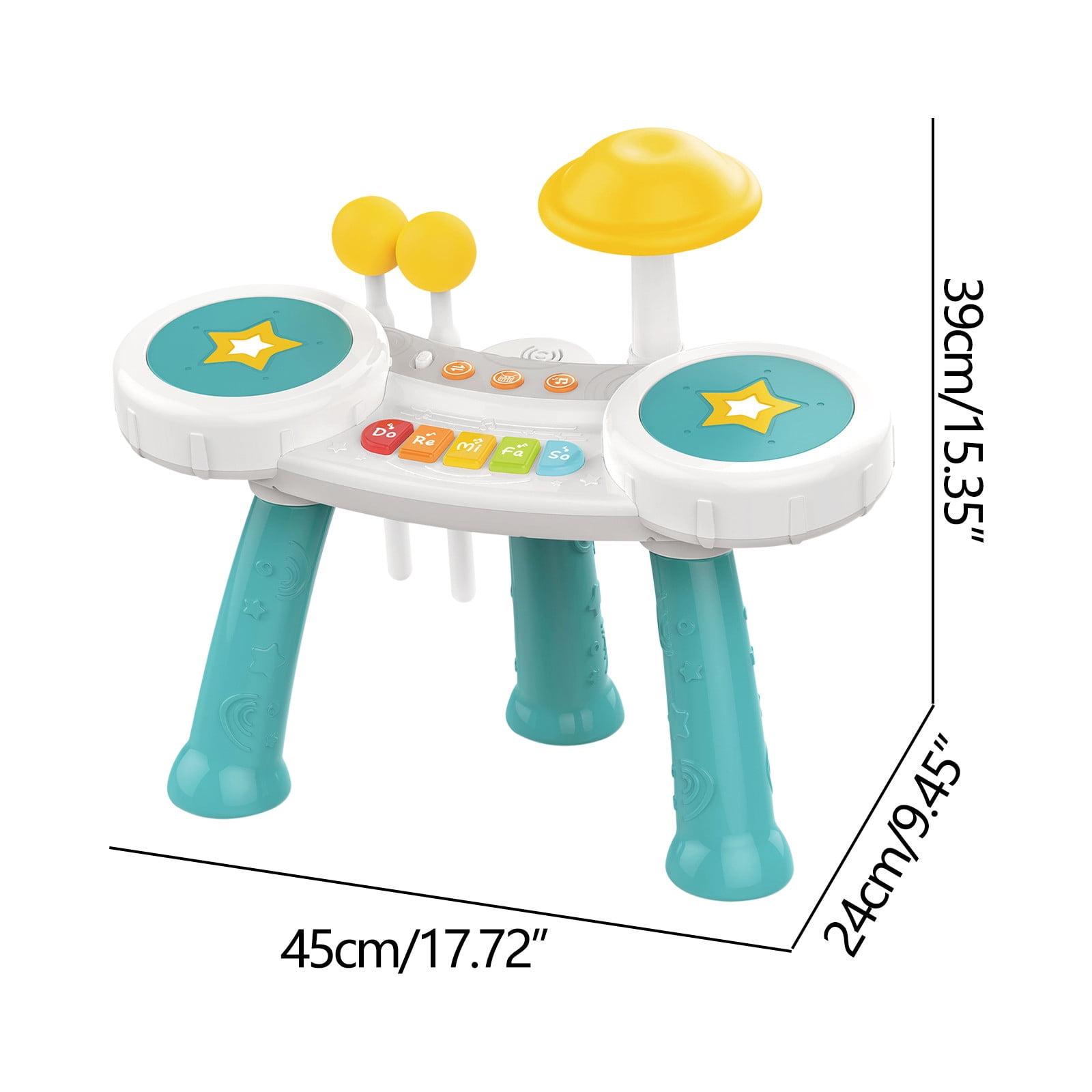 Children's Jazz Drummer Beat Drums, Baby Drums Early Education Toy ...