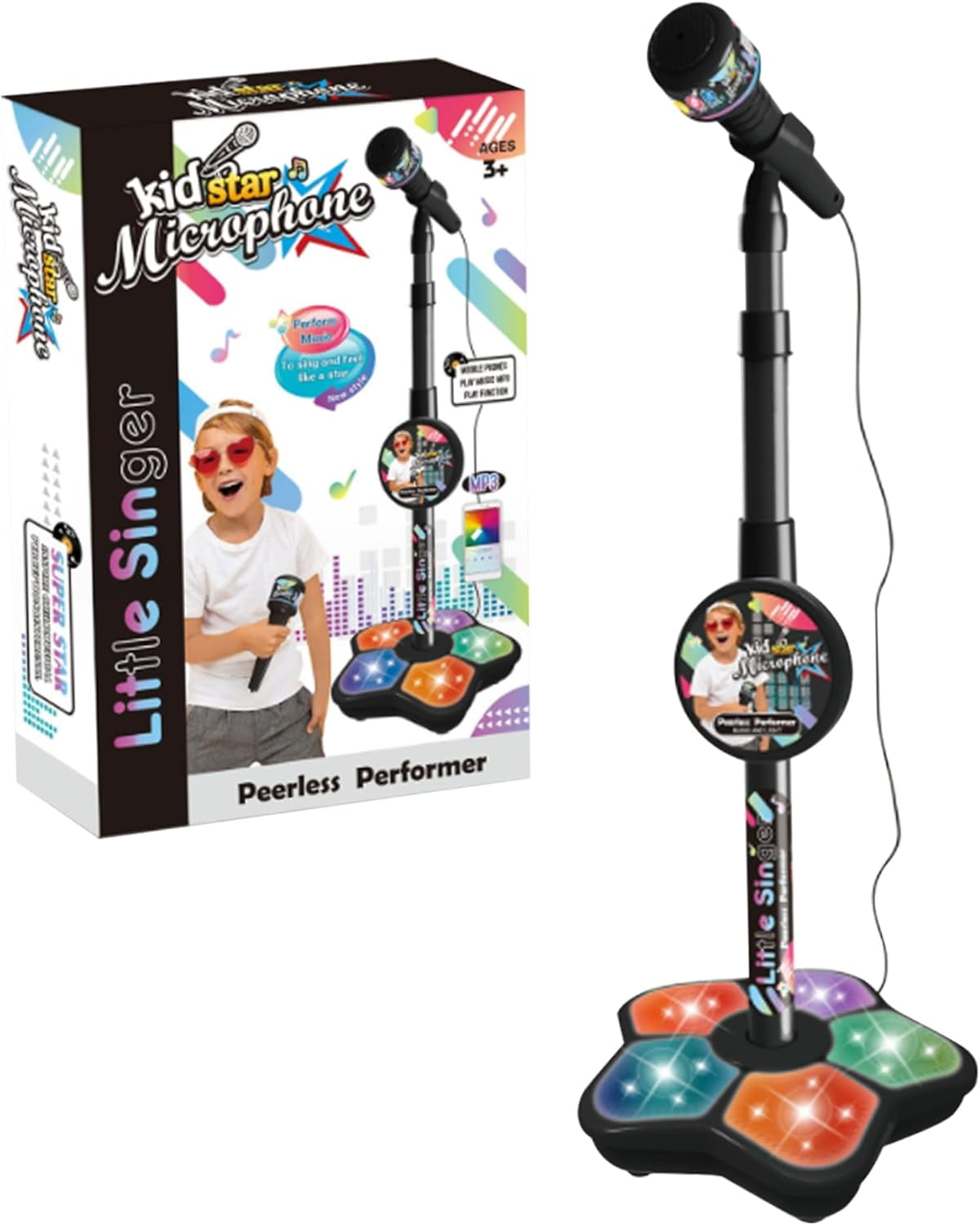 Children's Karaoke Microphone, Kids' Microphone With Stand Feature With ...