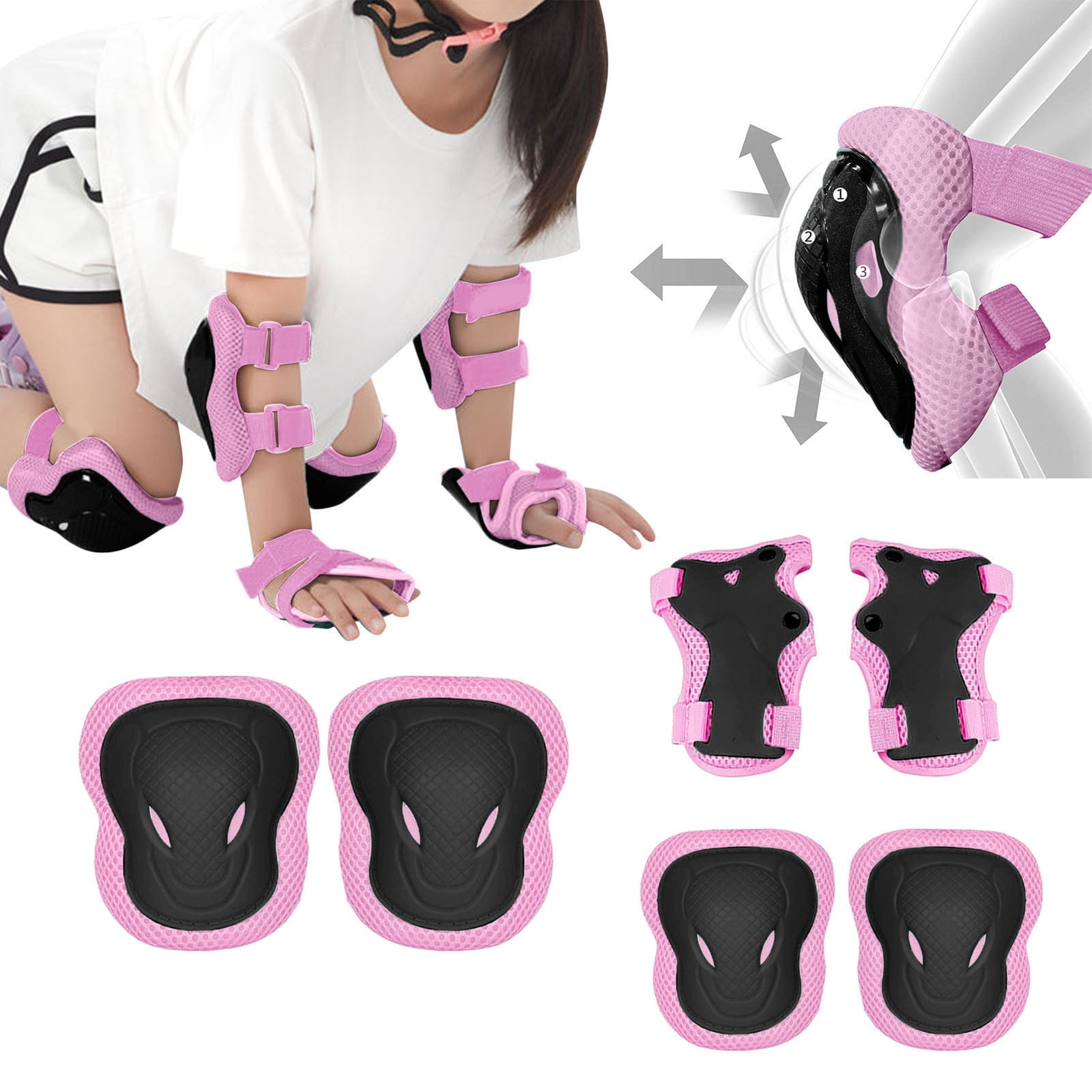 Children's Knee Pads Adjustable Knee Pads Elbow Pads Wrist Guards ...