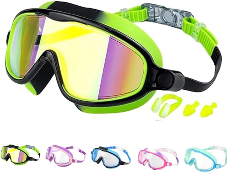 Children's Large Frame Waterproof and Anti Fog Swimming Goggles, 2025 ...