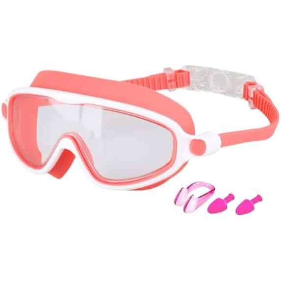 Children's Large Frame Waterproof and Anti Fog Swimming Goggles, Summer ...
