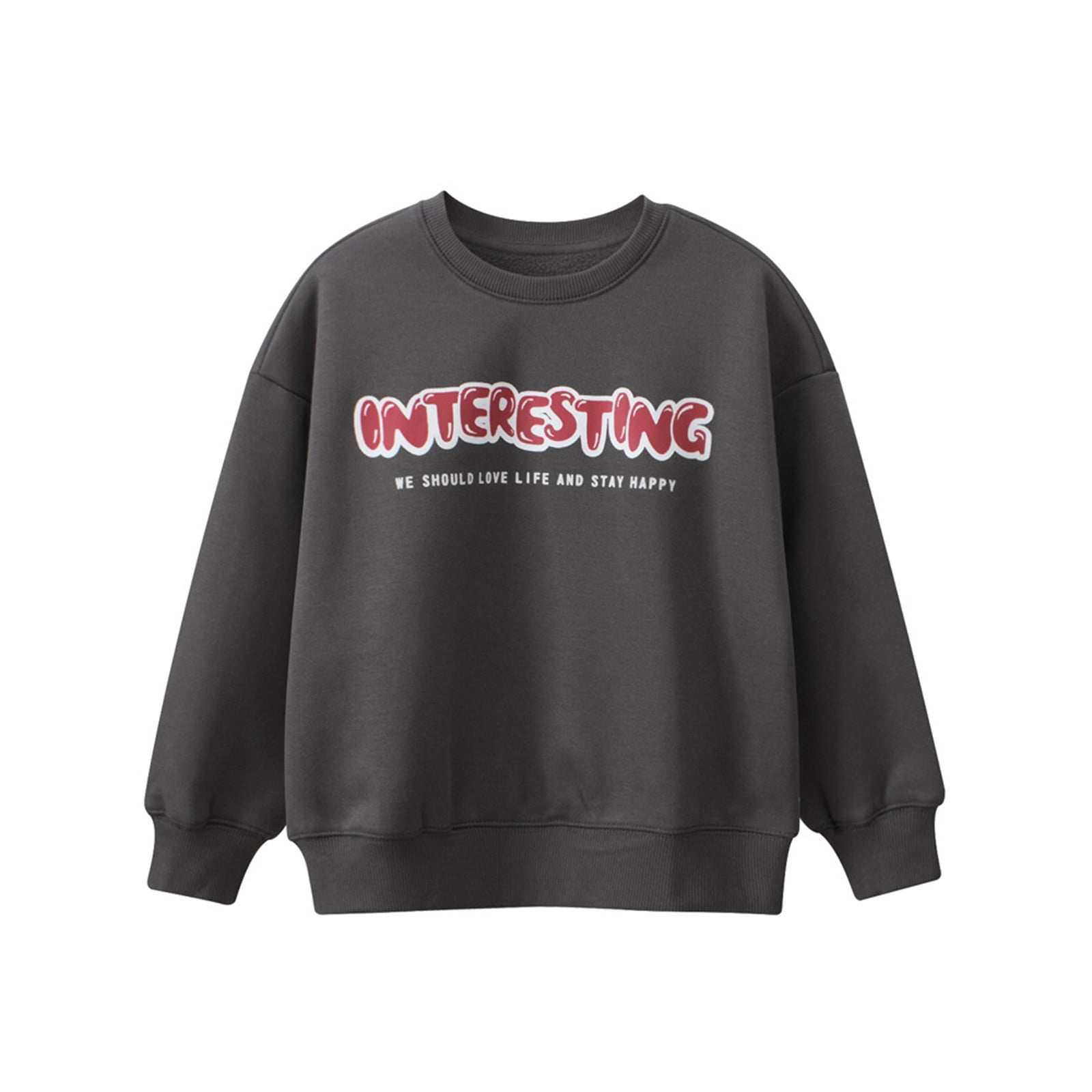 Children's Letter Printed Polar Top Youth Crewneck Hoodie A Lonely Place Hoodie Comfy Jr Purge ...