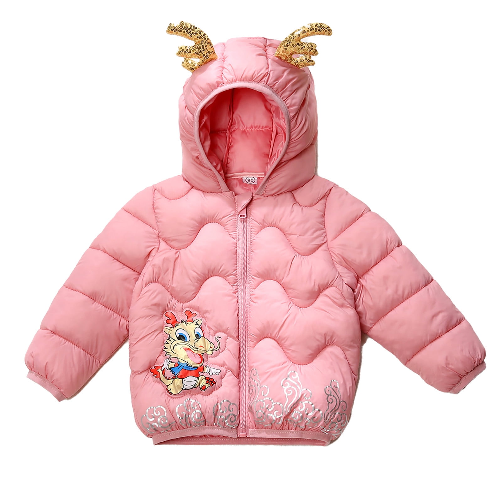 Children's Loong Horn Ear Quilted Jacket for Boys and Girls The Same ...