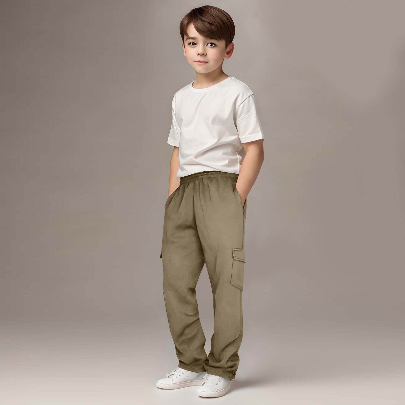 Children's Loose Casual Comfortable Pants Mid Size Children's Leg Tied ...
