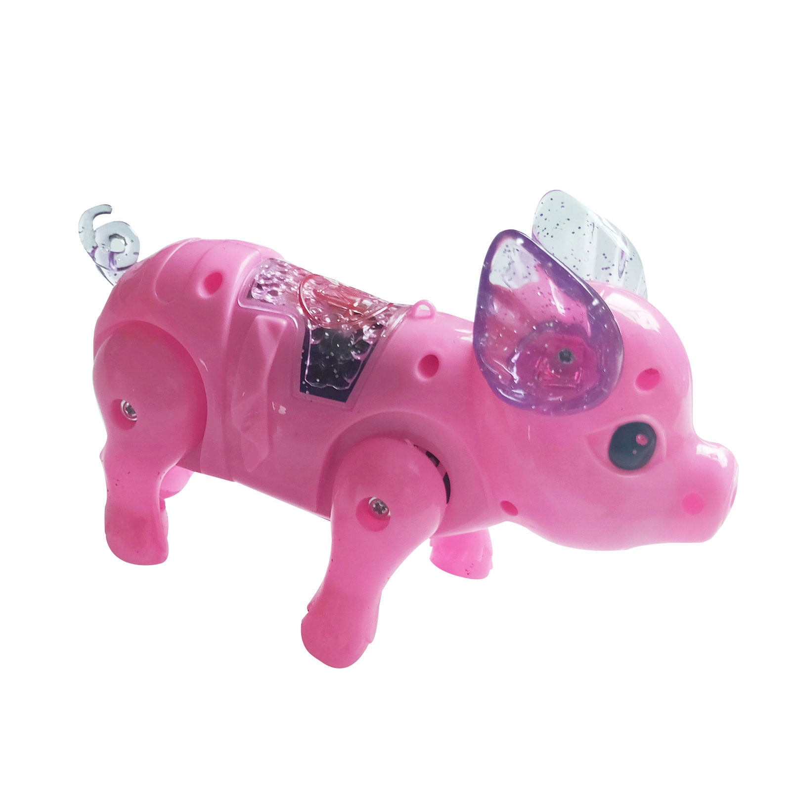 Children's Luminous Concert Walking Leash Toy, Portable Cute Pig ...