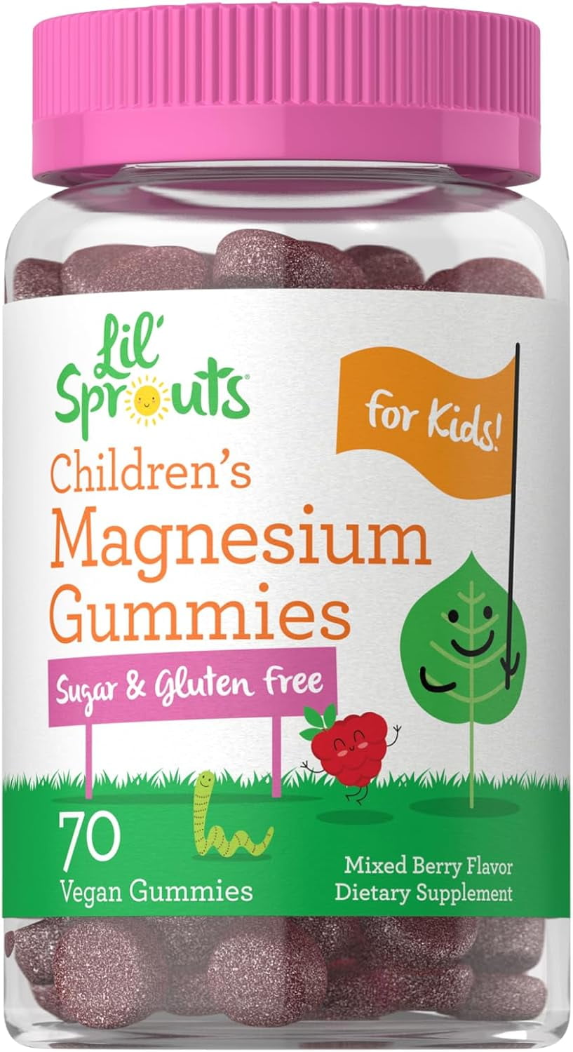 Lil' Sprouts Children's Magnesium Gummies, Mixed Berry Flavor, Vegan ...