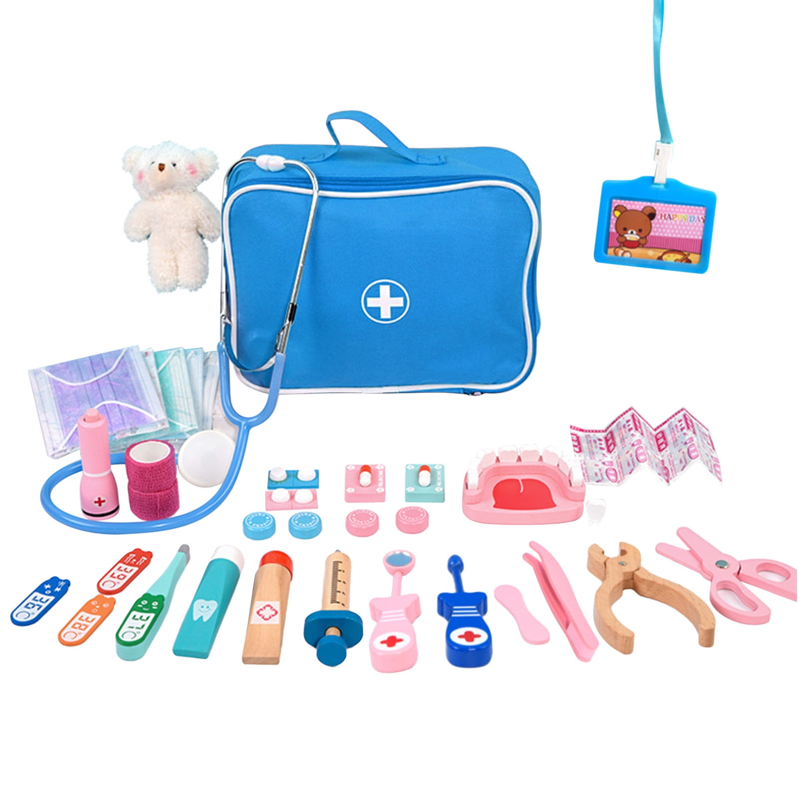 Children's Medical Role Play Kit - Pretend Nurse & Dentist Toy Set with ...
