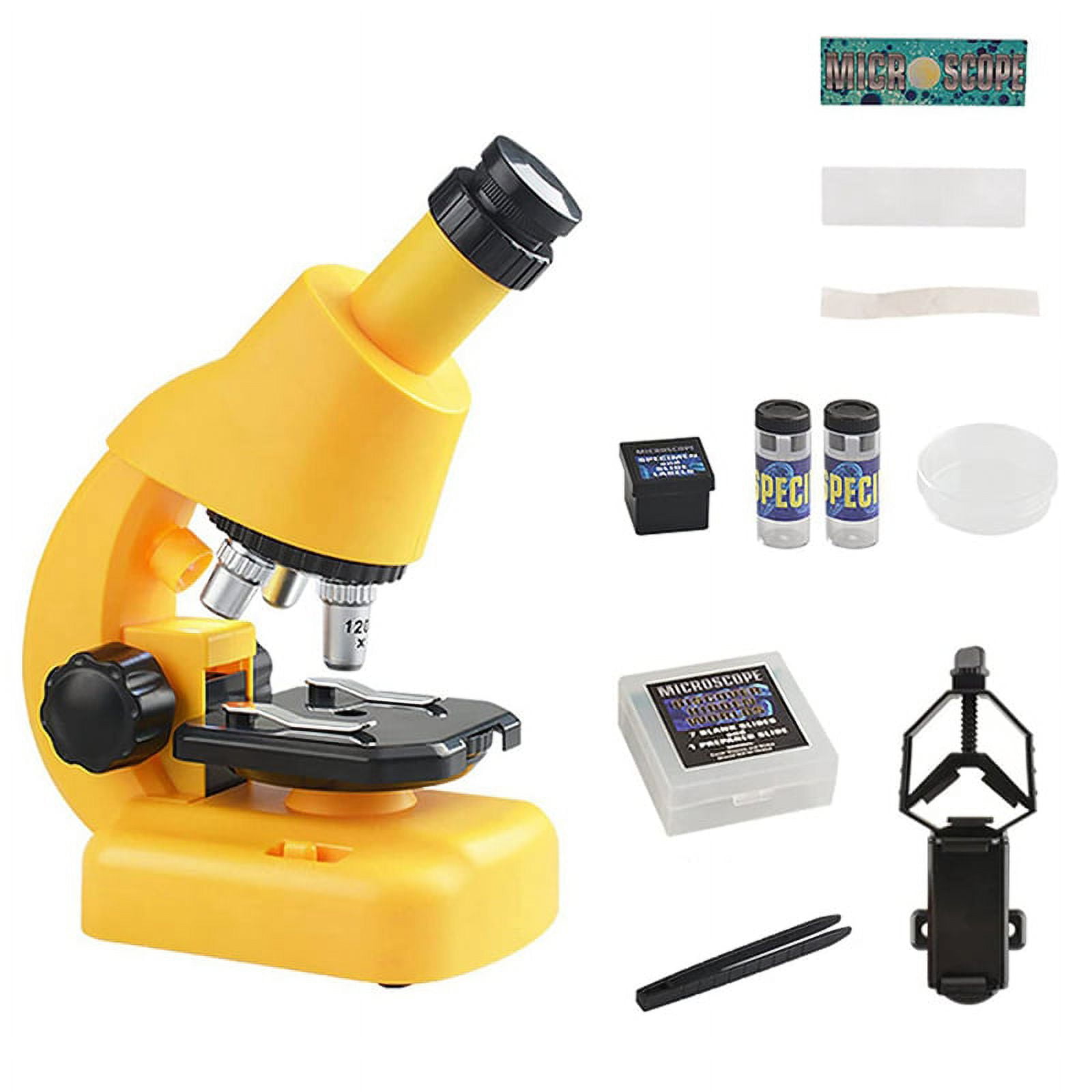 Children's Microscope Set Toys HD 1200 DIY Biological Experiment ...