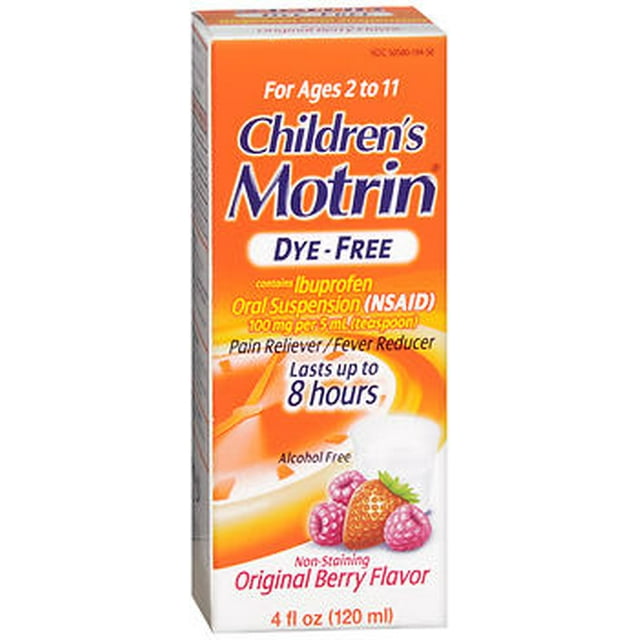 Children's Motrin Ibuprofen Kids Medicine, Berry Flavored, 4 fl. oz ...