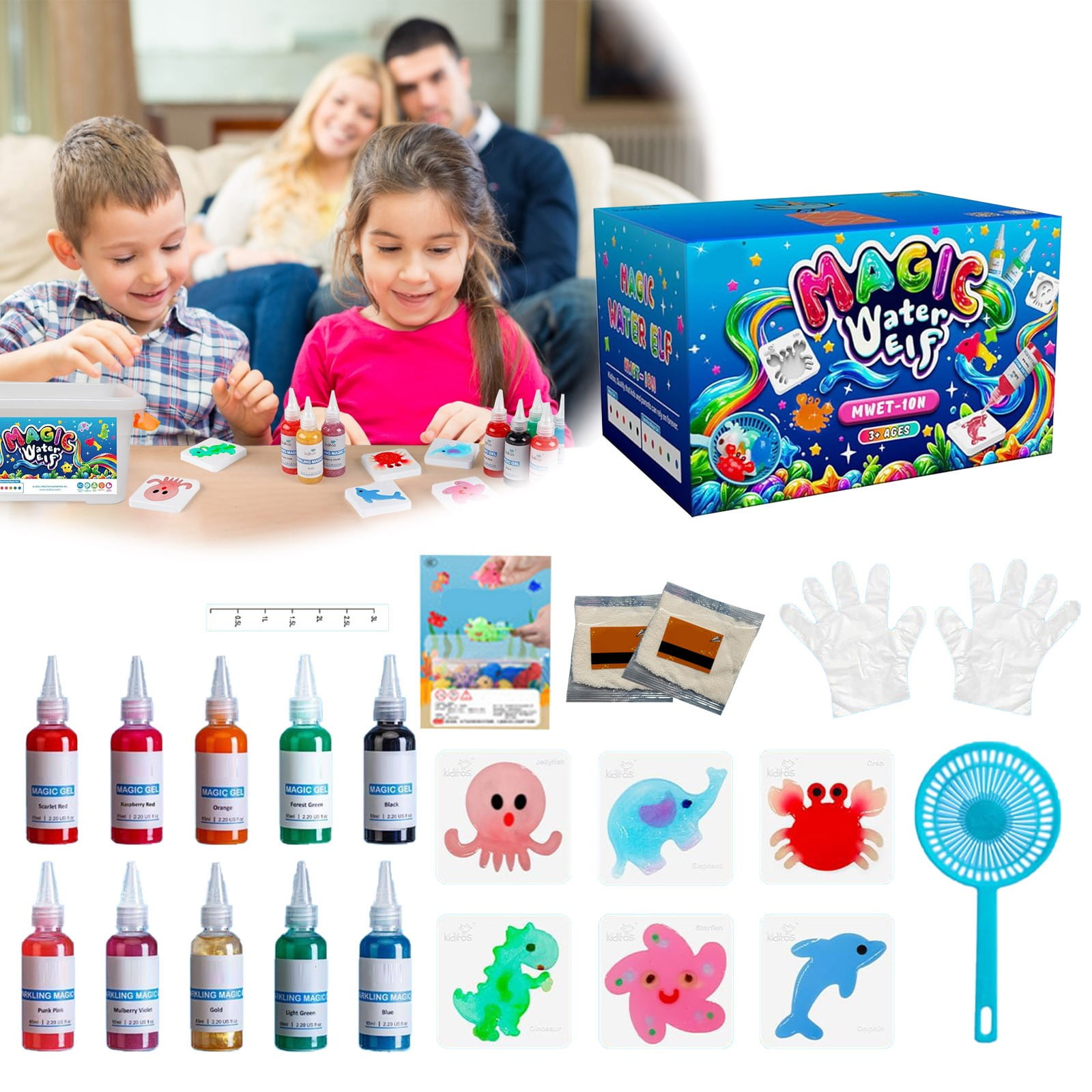 Children's Ocean DIY Colloid Toys Kits for Kids Art Supplies, Sea ...